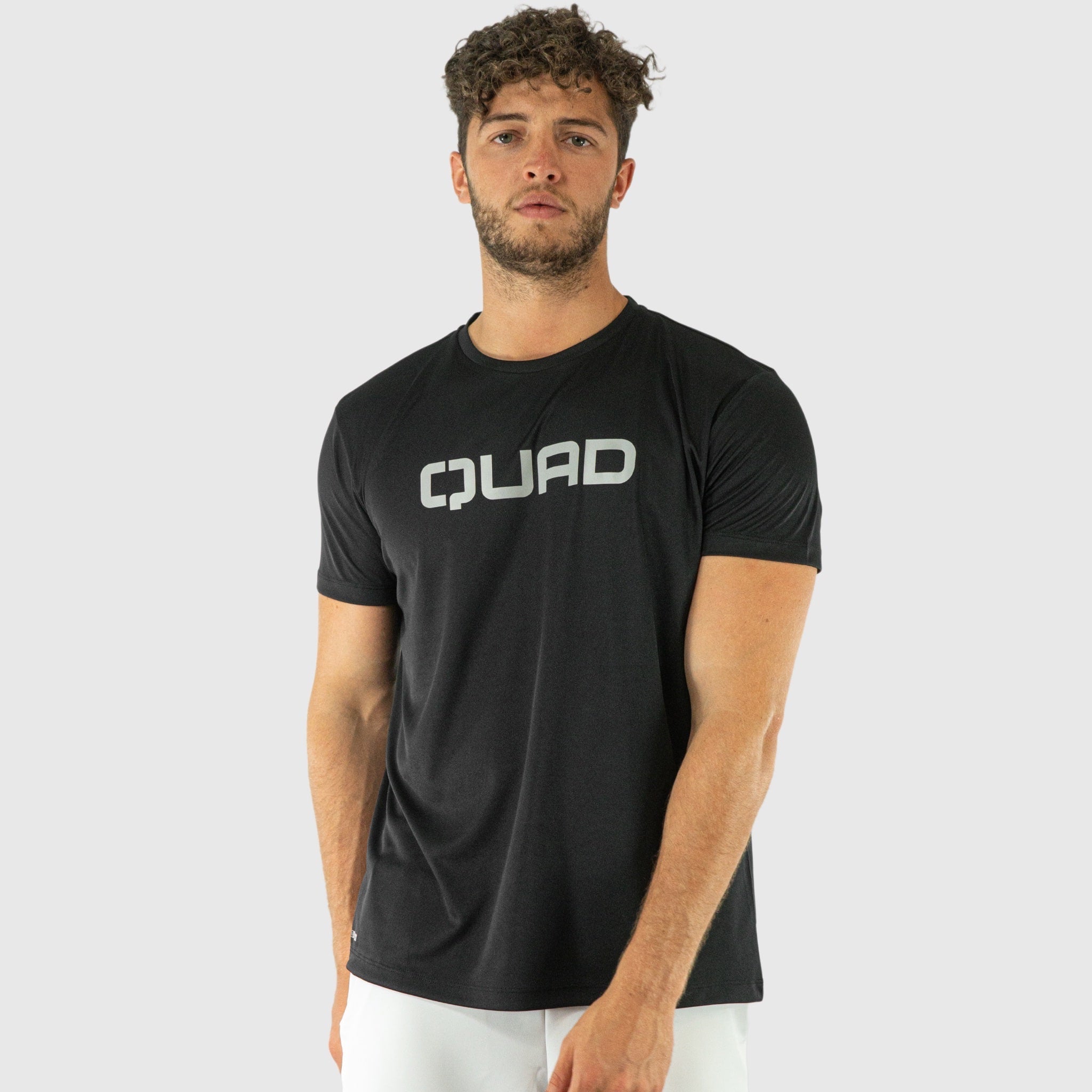 QUAD – Men's Essential Padel T-Shirt Black – QUAD partners